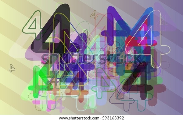4 Number Vector Idea Stock Vector (Royalty Free) 593163392 | Shutterstock