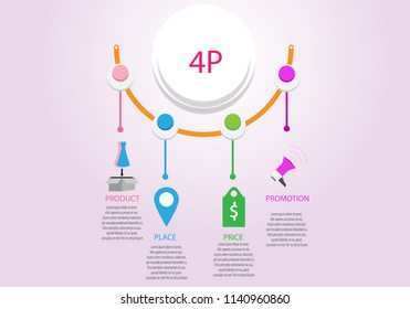 4 P Marketing Mix Template Info Stock Vector (Royalty Free) 1140960860 ...