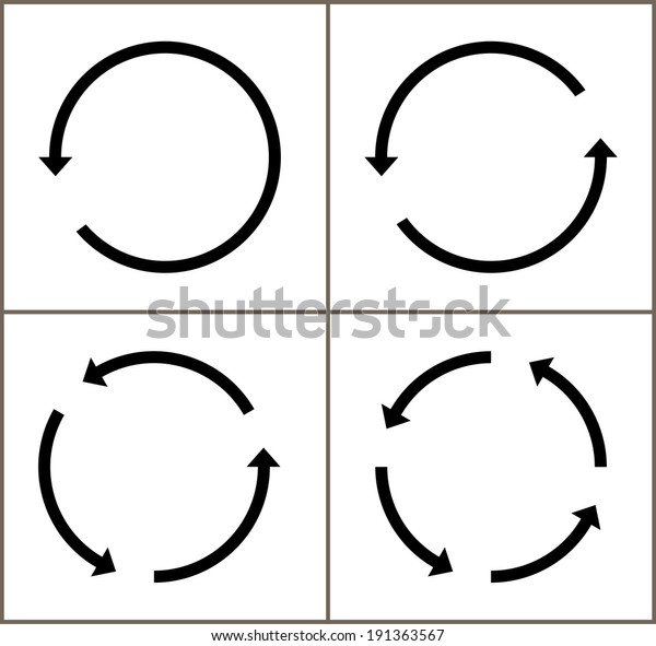 4 Rotate Arrow Icon Sign Vector Stock Vector (Royalty Free) 191363567
