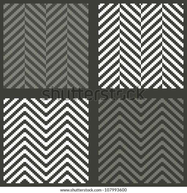 4 Seamless Swatches Lambdoidal Herringbone Patterns Stock Vector (Royalty Free) 107993600