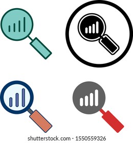 4 Set Analysis Icons Isolated On Stock Vector (Royalty Free) 1550559326 ...