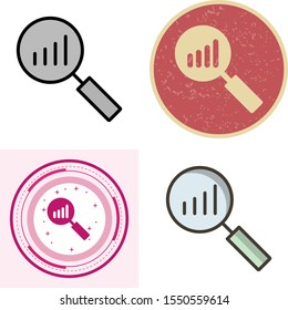 4 Set Analysis Icons Isolated On Stock Vector (Royalty Free) 1550559614 ...