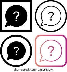 4 Set Question Icons Isolated On Stock Vector (Royalty Free) 1550533094 ...
