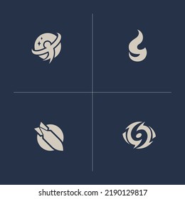 4 Simple Minimalis Logos Design Stock Vector (Royalty Free) 2190129817 ...