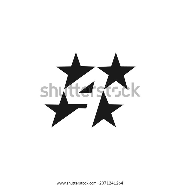 4 Star Design Template Symbol Logo Stock Vector (Royalty Free ...