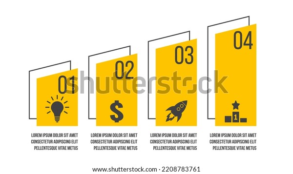 4 Steps Business Process Diagram Four Stock Vector (Royalty Free ...