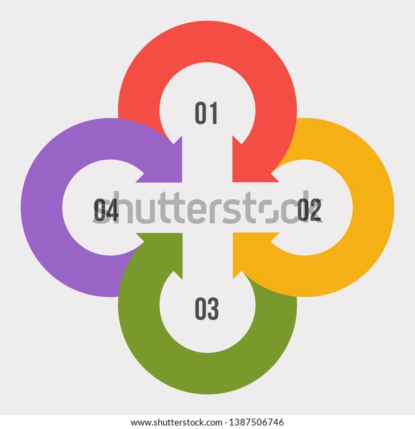4 Steps Circle Chart Circle Infographic Stock Vector (Royalty Free ...