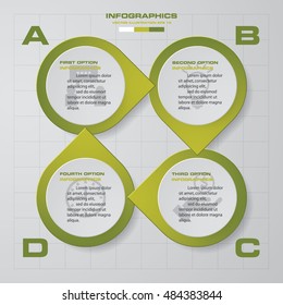 4 Steps Infographic Report Template Layout Stock Vector (Royalty Free ...