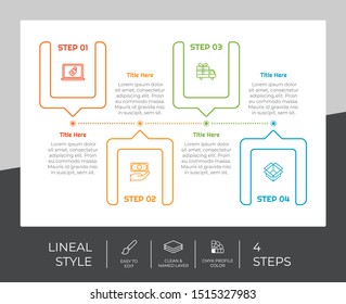 4 Steps Modern Infographic Vector Design Stock Vector (Royalty Free ...