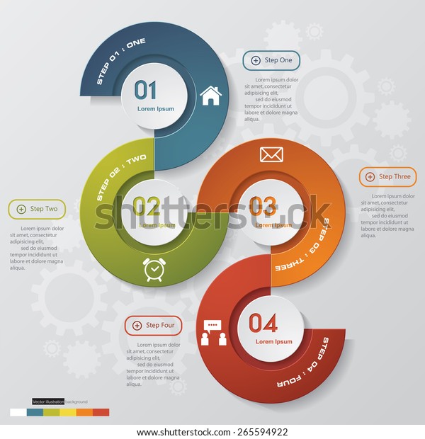 4 Steps Number Banners Templategraphic Website Stock Vector (Royalty ...