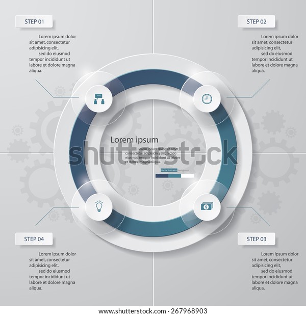 4 Steps Number Banners Templategraphic Website Stock Vector (Royalty ...