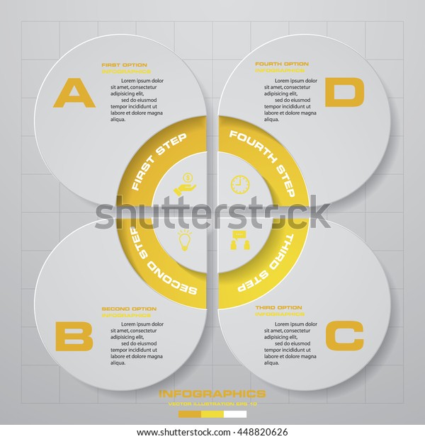 4 Steps Option Templategraphic Website Layout Stock Vector (Royalty ...