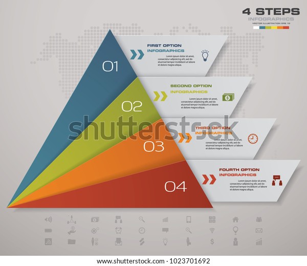 4 Steps Pyramid Free Space Text Stock Vector (Royalty Free) 1023701692