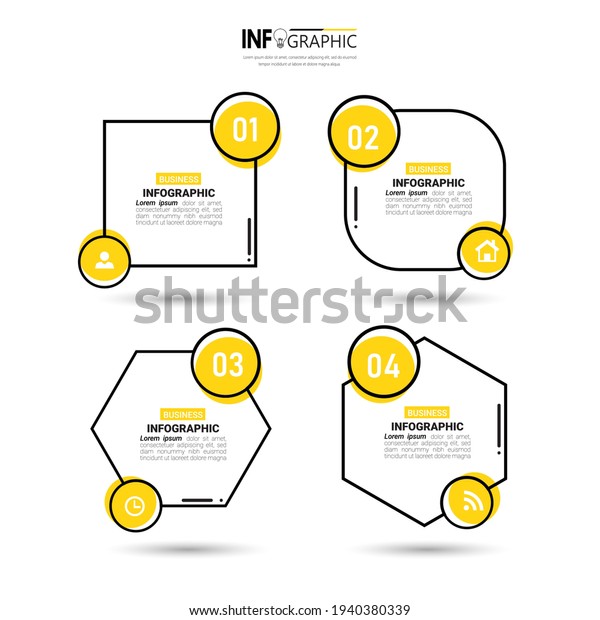 4 Steps Timeline Infographics Design Template Stock Vector (Royalty ...