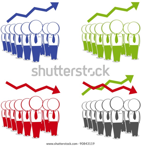 4 Types Color Business Graphics That Stock Vector (Royalty Free ...