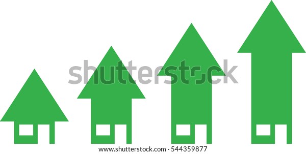 4 Vector Green Arrow House Icons Stock Vector (Royalty Free) 544359877 ...