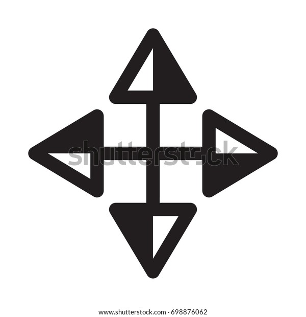 4 Way Arrow Icon Logo Stock Vector (Royalty Free) 698876062 | Shutterstock