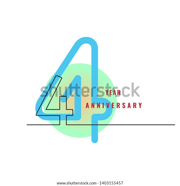 4 Year Anniversary Logo Design Vector Stock Vector (Royalty Free ...