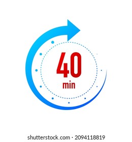 40 Minute Clocks Arrows Work Time Stock Vector (Royalty Free ...