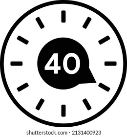 203 40 Min Timer Icon Images, Stock Photos & Vectors | Shutterstock