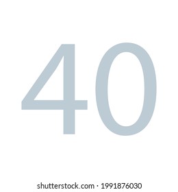 40 Number Simple Clip Art Vector Stock Vector (Royalty Free) 1991876030 ...