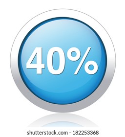40 Percent Icon Stock Vector (Royalty Free) 182253368 | Shutterstock