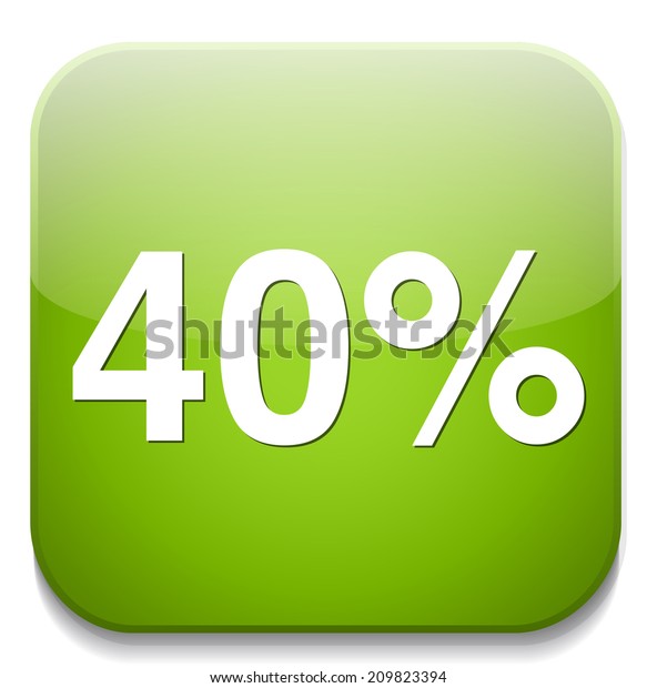 40 Percent Icon Stock Vector (Royalty Free) 209823394 | Shutterstock