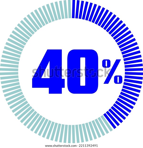 40 Percentage Round Pie Chart Economy Stock Vector (Royalty Free ...