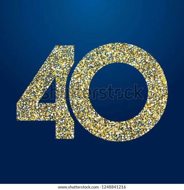 40 Th Years Old Logotype Isolated Stock Vector (Royalty Free ...