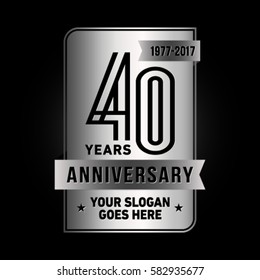 40 Years Anniversary Design Template Vector Stock Vector (Royalty Free ...