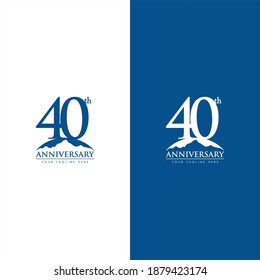 40 Years Old Celebrating Colored Logo Stock Vector (Royalty Free ...