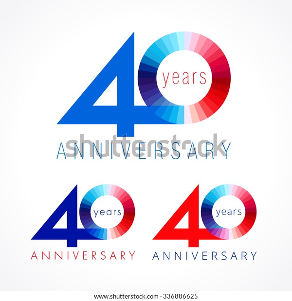 40 Years Old Celebrating Logo Concept Stock Vector (Royalty Free) 336886625