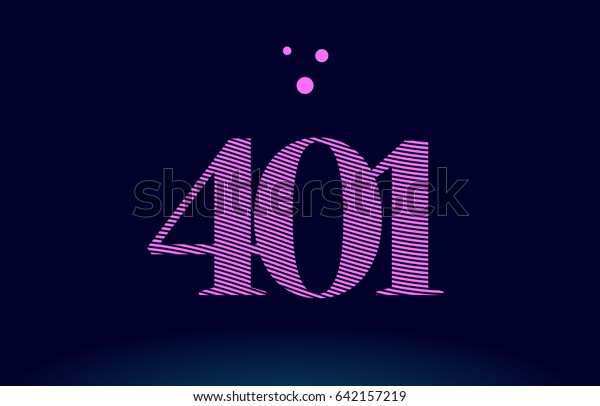 401 Number Digit Logo Pink Line Stock Vector (Royalty Free) 642157219 ...