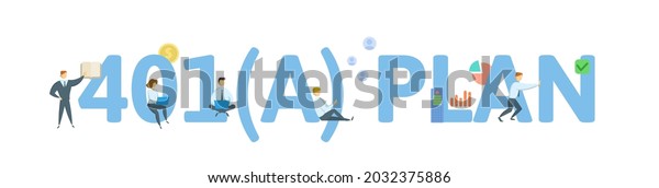 401a plan. Concepto con palabras clave,: vector de stock (libre de ...