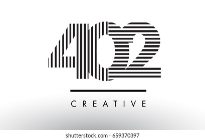 402 Black White Number Logo Design Stock Vector (Royalty Free ...