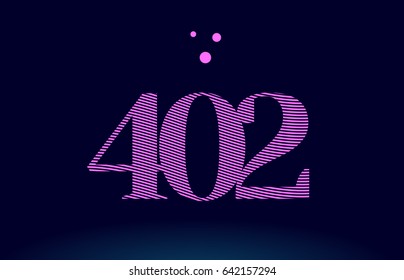 402 Number Digit Logo Pink Line Stock Vector (Royalty Free) 642157294 ...