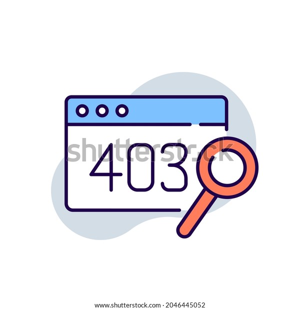 403 error icono de color RBG.: vector de stock (libre de regalías ...