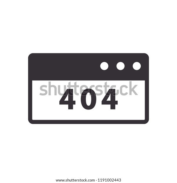404 Oops Icon Stock Vector (Royalty Free) 1191002443 | Shutterstock