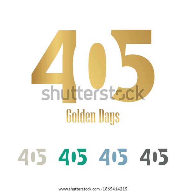 405 Lettertype Vector Logo Design 405 Stock Vector (Royalty Free ...
