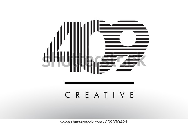 409 Black White Number Logo Design Stock Vector (Royalty Free ...
