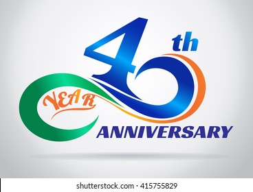 40th Anniversary Infinity Symbol Creative Design Stock Vector (Royalty ...