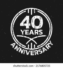 40th Anniversary Logo Icon 40 Years Stock Vector (Royalty Free ...