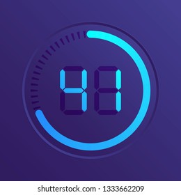14 Minutes Stopwatch Vector Icon Digital: เวกเตอร์สต็อก (ปลอดค่า ...