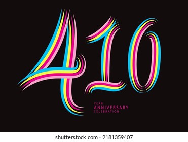 410 Number Design Vector Graphic T Stock Vector (Royalty Free ...