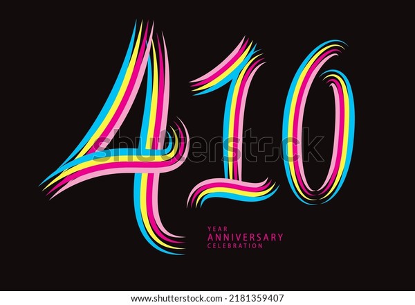410 Number Design Vector Graphic T: เวกเตอร์สต็อก (ปลอดค่าลิขสิทธิ์ ...