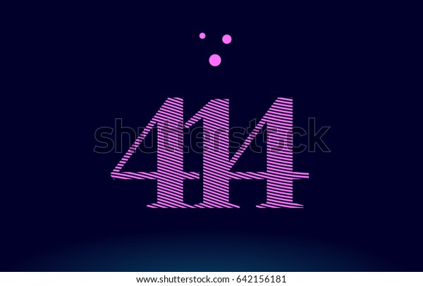414 Number Digit Logo Pink Line 스톡 벡터(로열티 프리) 642156181 | Shutterstock