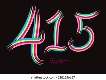415 Number Design Vector Graphic T Stock Vector (Royalty Free ...