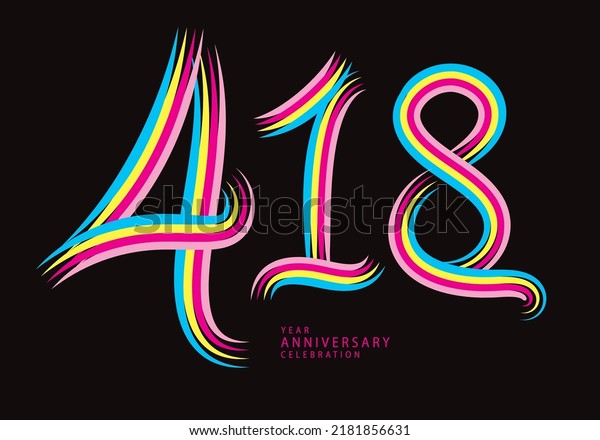 418 숫자 디자인 벡터, 그래픽 티셔츠, 스톡 벡터(로열티 프리) 2181856631 | Shutterstock