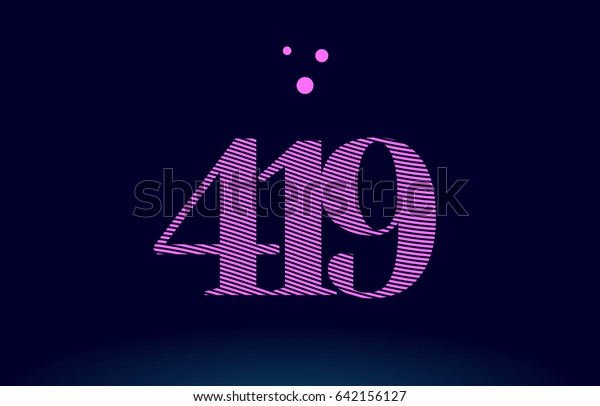419 Number Digit Logo Pink Line Stock Vector (Royalty Free) 642156127 ...