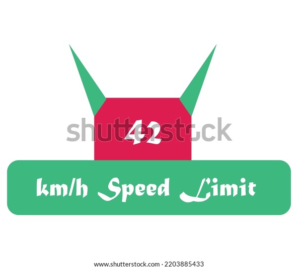 42 Kmh Speed Limit Sign Label: เวกเตอร์สต็อก (ปลอดค่าลิขสิทธิ์ ...